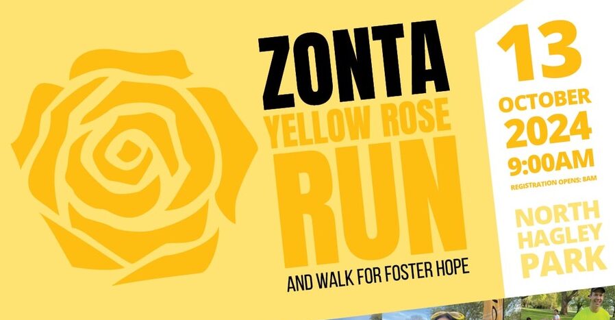 Yellow Rose Run & Walk for Foster Hope Sunday 13th October - Zonta ...